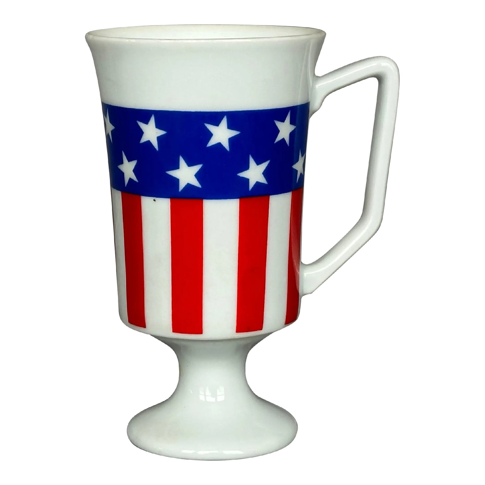 Retro 1970s Patriotic Ceramic Mug | Chairish