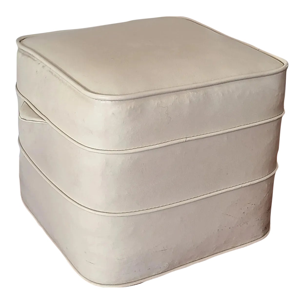 1960s Mid-Century Vinyl Ottoman | Chairish