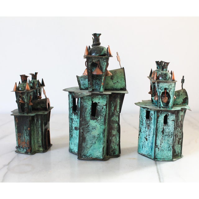 Vintage Brass & Copper Ayacucho Church Sculptures Handmade in Peru ...