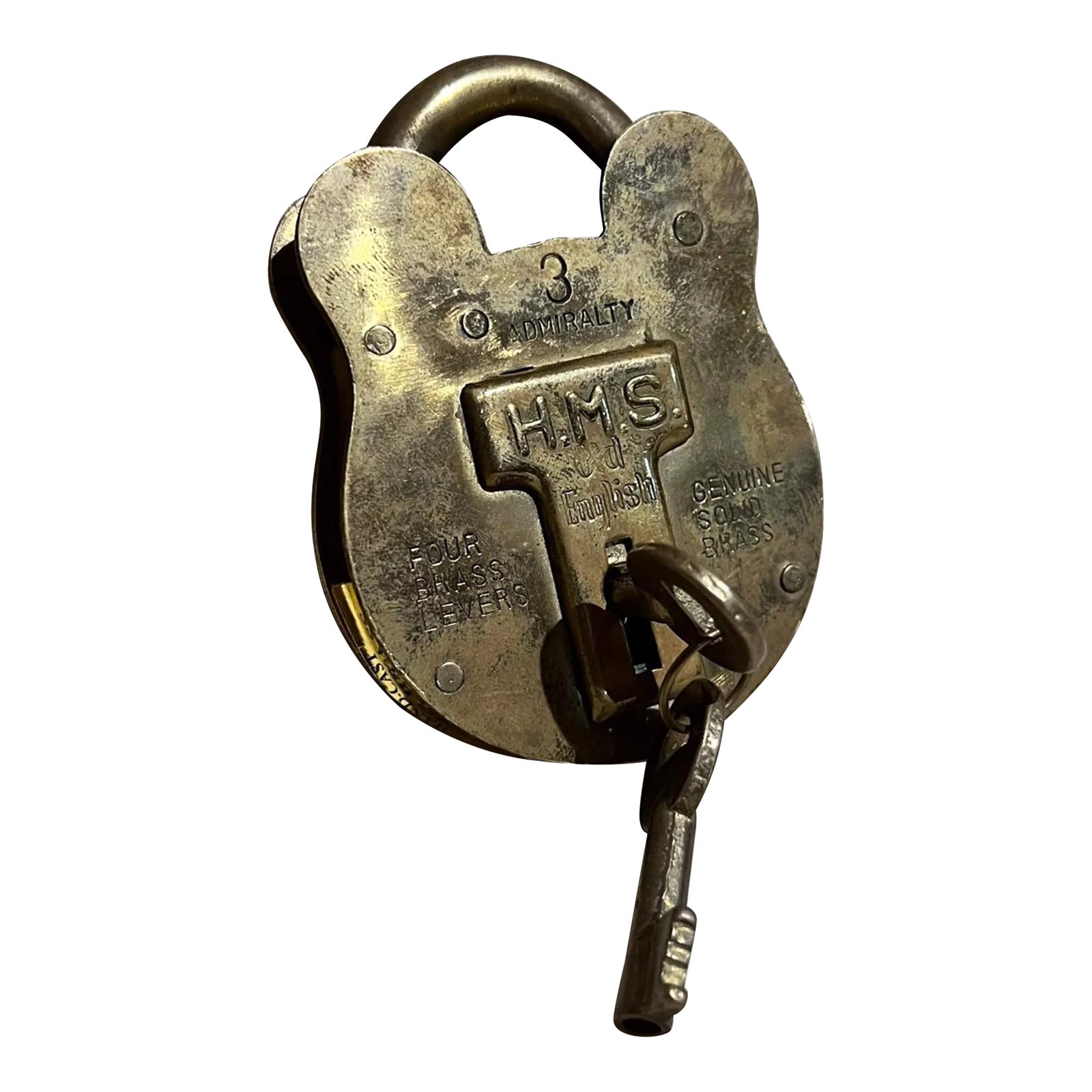 Hms Admiralty Solid Brass Lock Jas Morgan & Sons England | Chairish