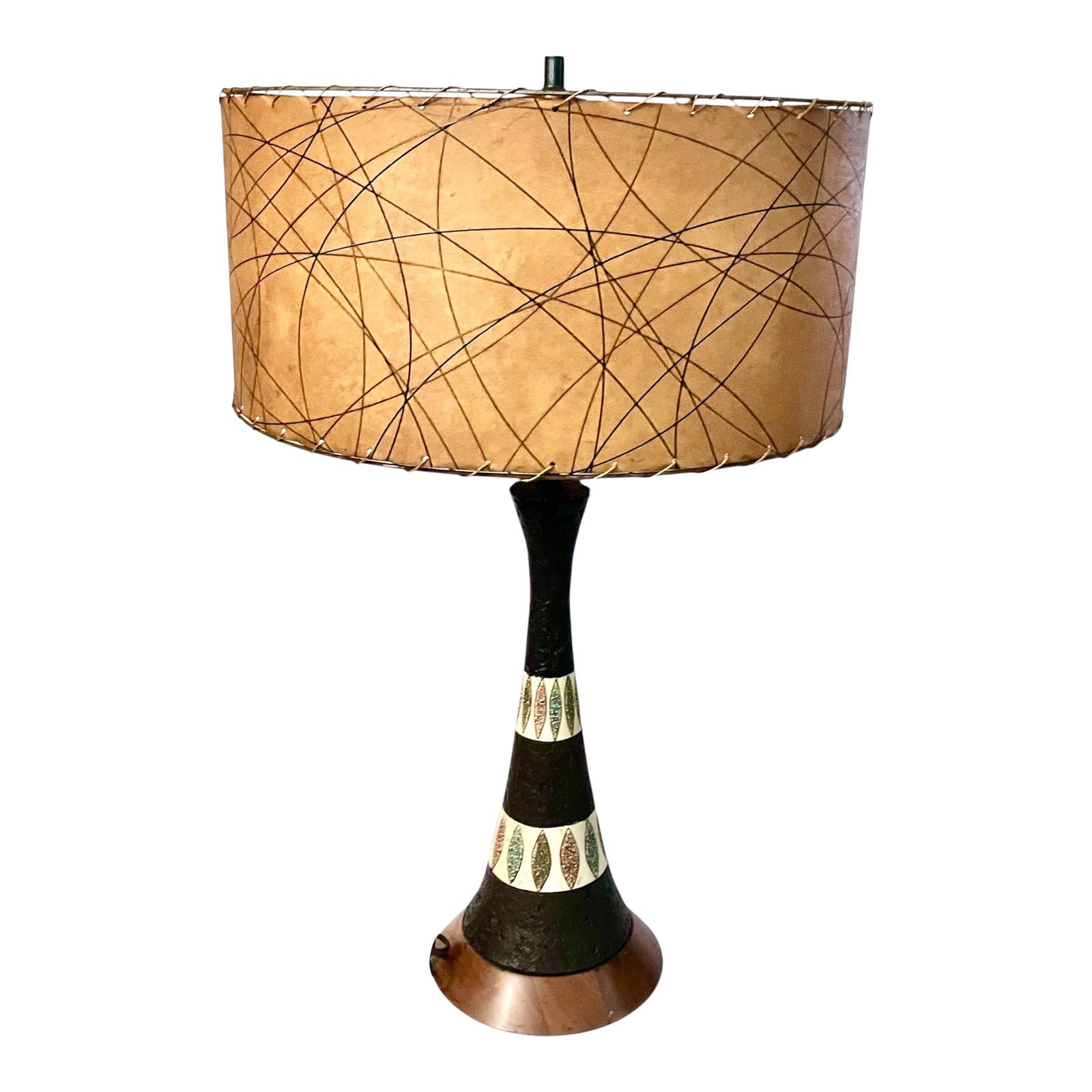 Mid-Century Quartite Creative Corporation Ceramic Textured Cone Table ...