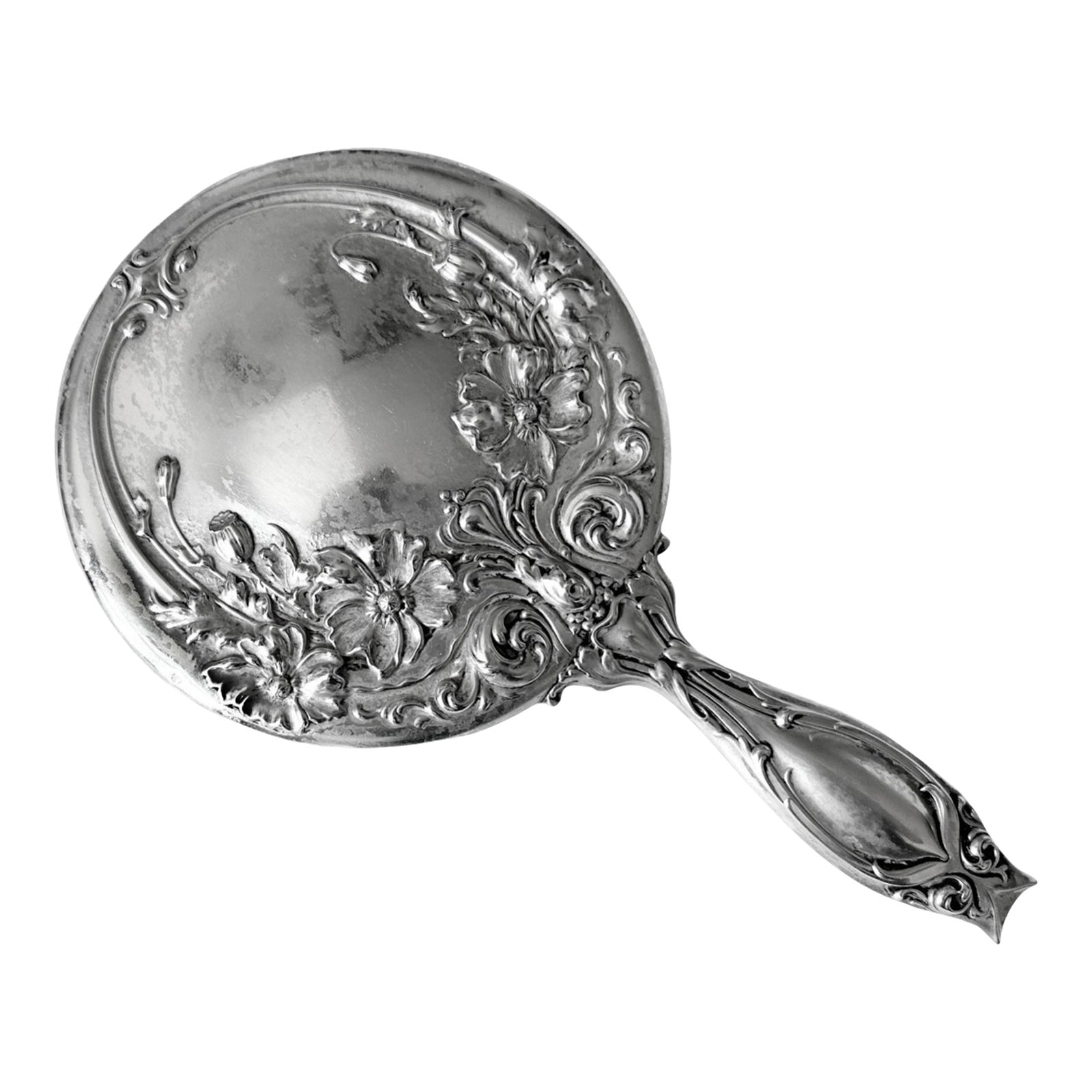 Antique Art Nouveau Repousse Sterling Silver Dogwood Blossom Hand ...
