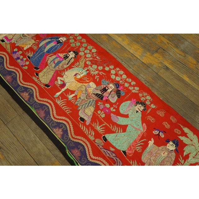 Late 19th Century Silk & Gold Thread Chinese Embroidery | Chairish