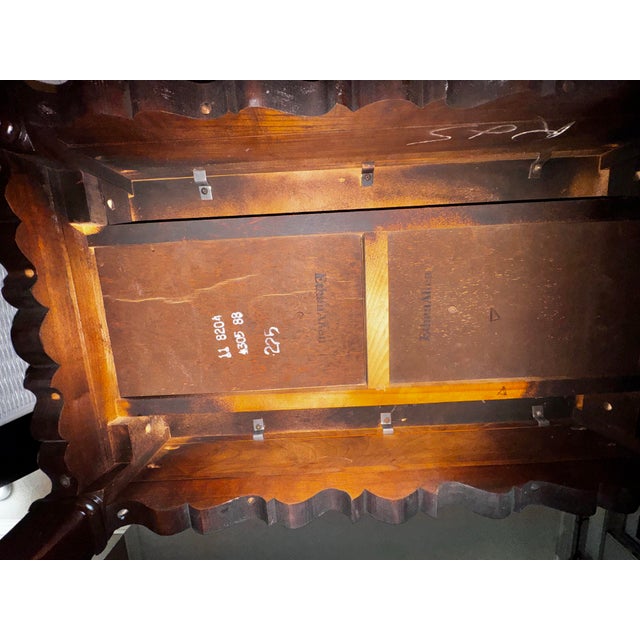 1980s Ethan Allen Queen Anne Cherry Wood Tea Table / Side Table | Chairish