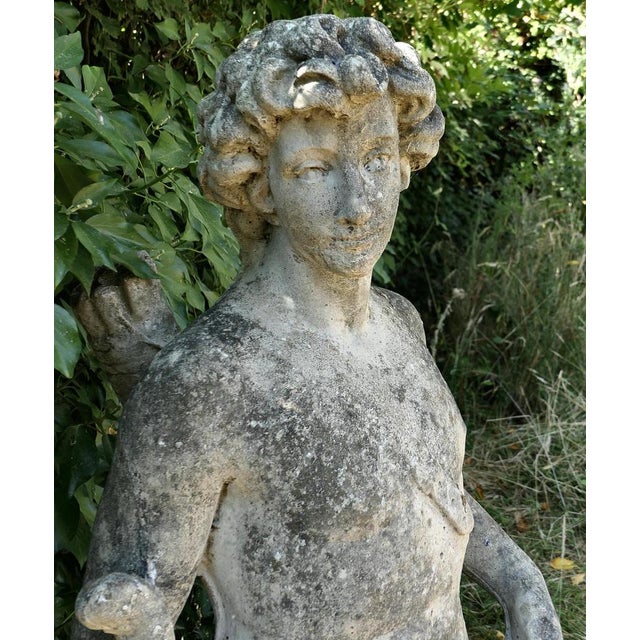 French Statue of Apollo in Cast Stone, 1950 | Chairish