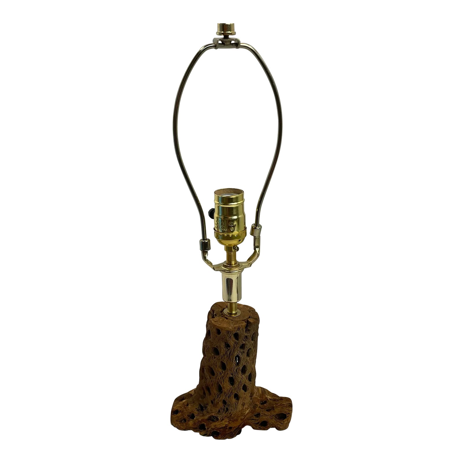 Vintage Cholla Cactus Wood Table Lamp | Chairish