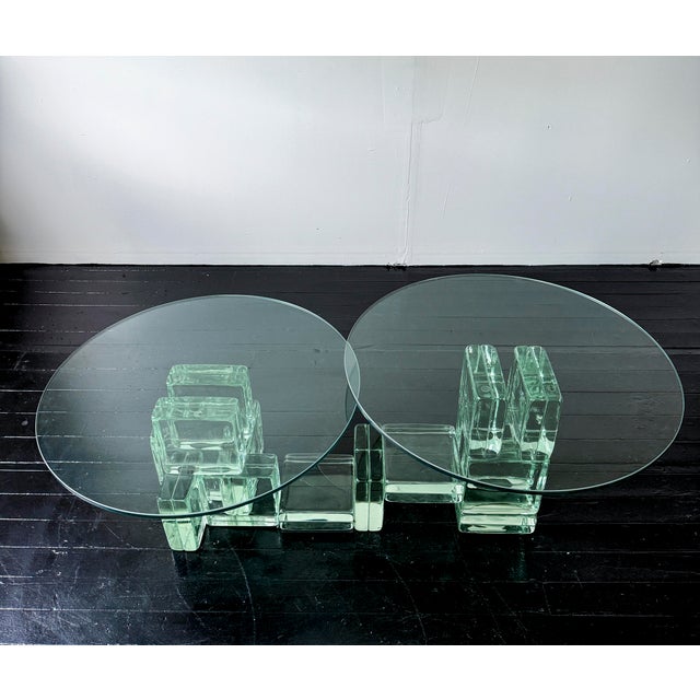 1980s Abstract Glass Block Coffee Table by Imperial Imagineering | Chairish