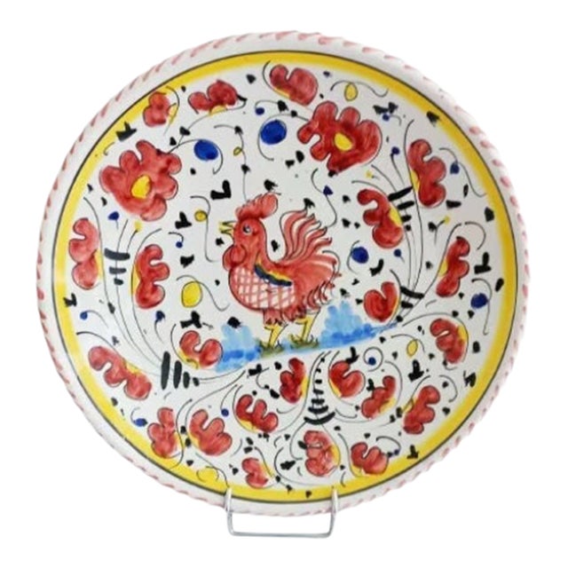 1960s Deruta Serving Bowl Plate for Canape Majolica With Red Rooster ...