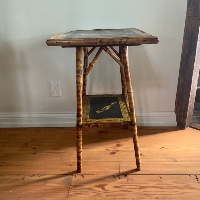 Antique Faux Bamboo Table | Chairish