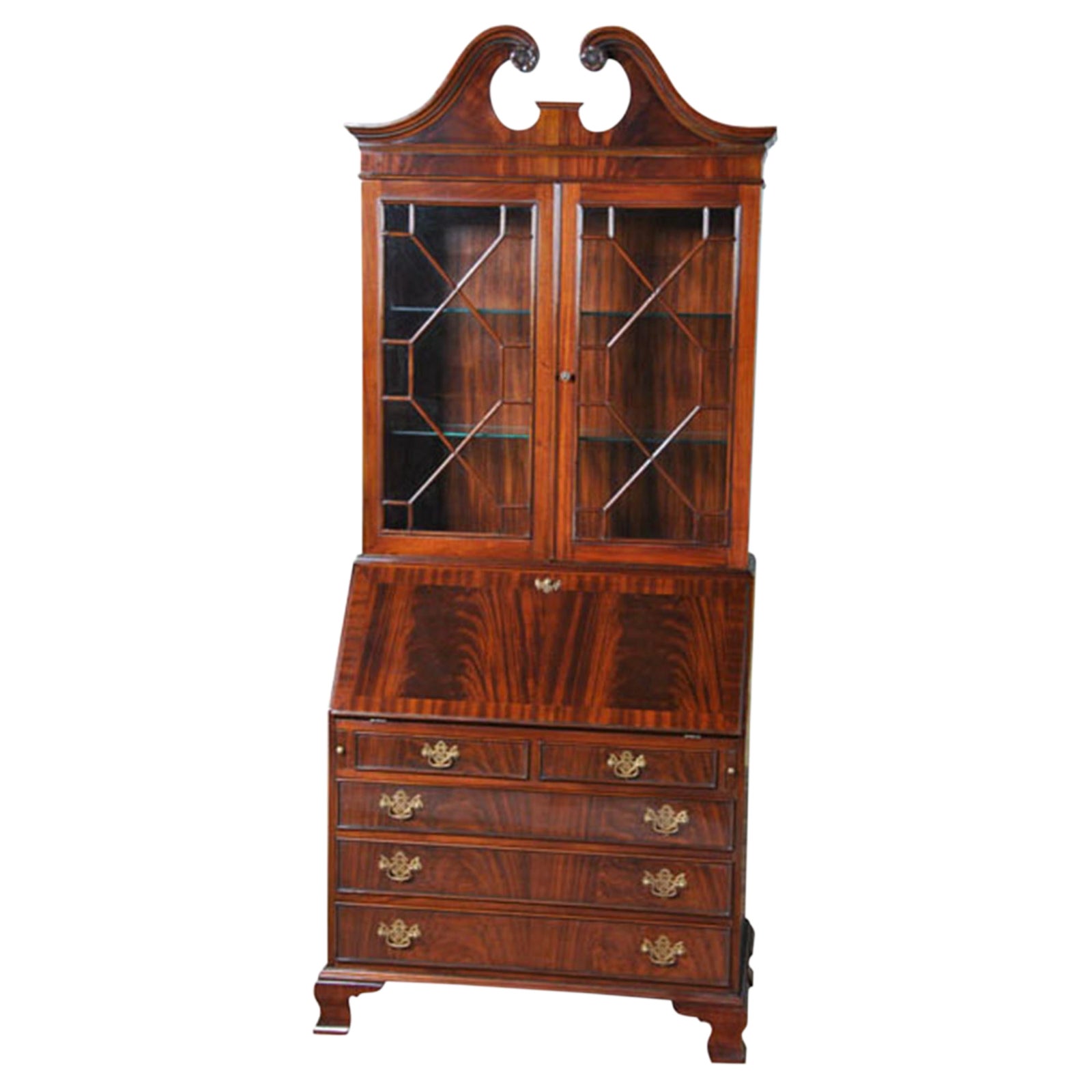 Traditional Mahogany Secretary Desk | Chairish
