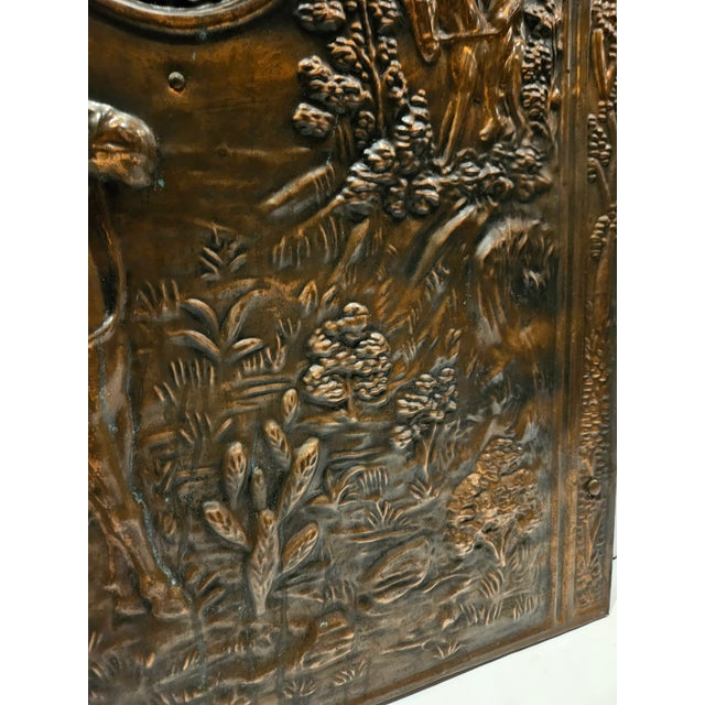 Late 19th Century American Copper Repousse "Frontier Scene" Fireplace ...