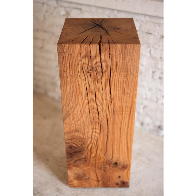 Solid Wood Cube Pedestal, Art Display, Side Table, Plinths in Red Oak ...