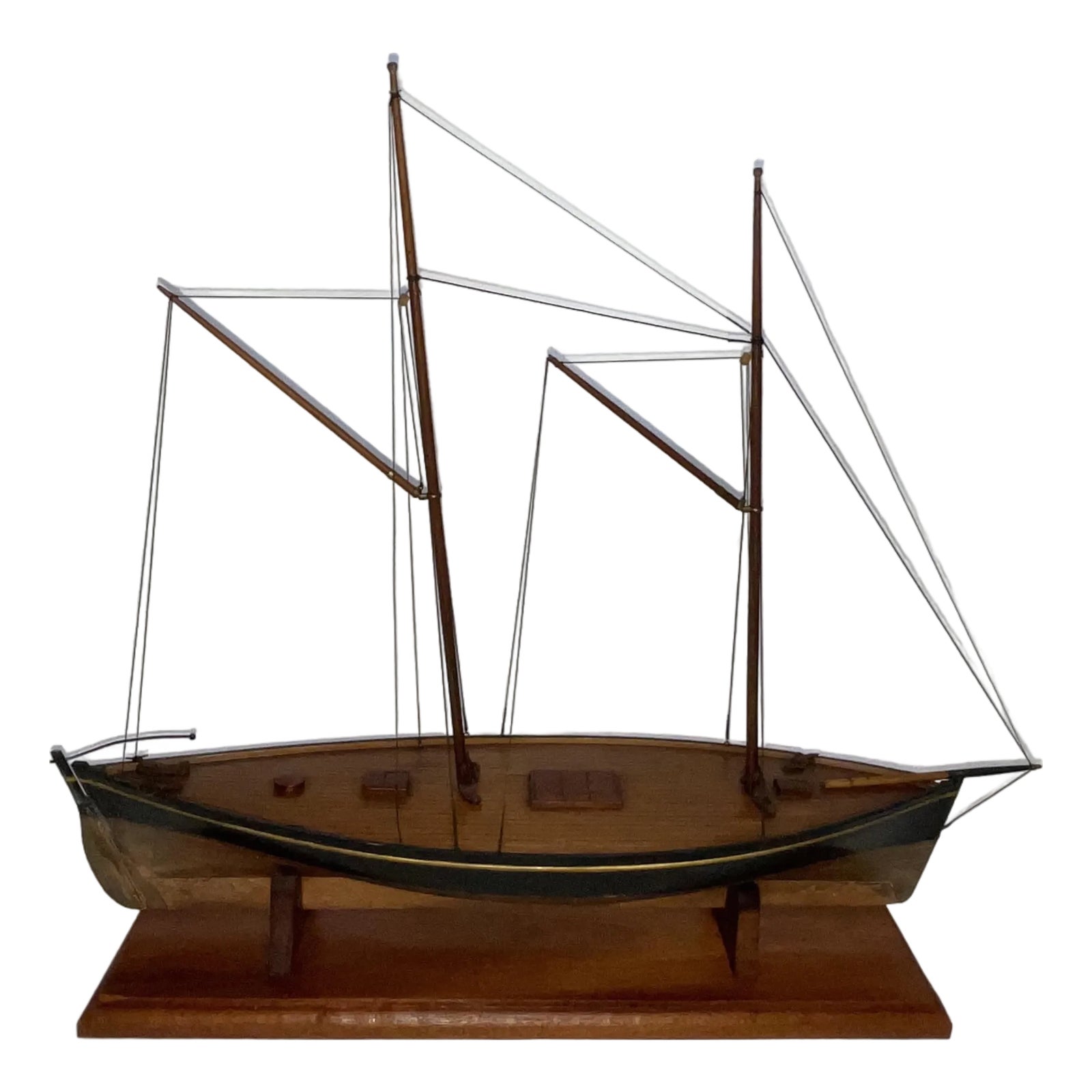 Antique Model of a Double Ended Trading Vessel | Chairish