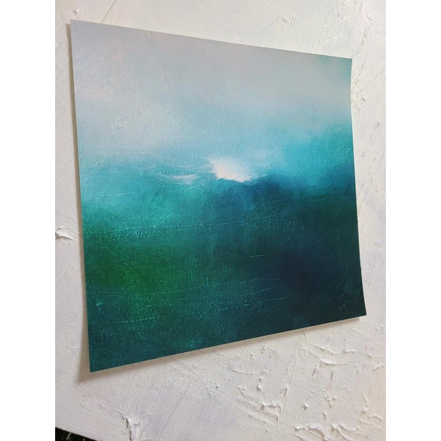 Abstract Landscape Limited Edition Signed Print Blue Green | Chairish