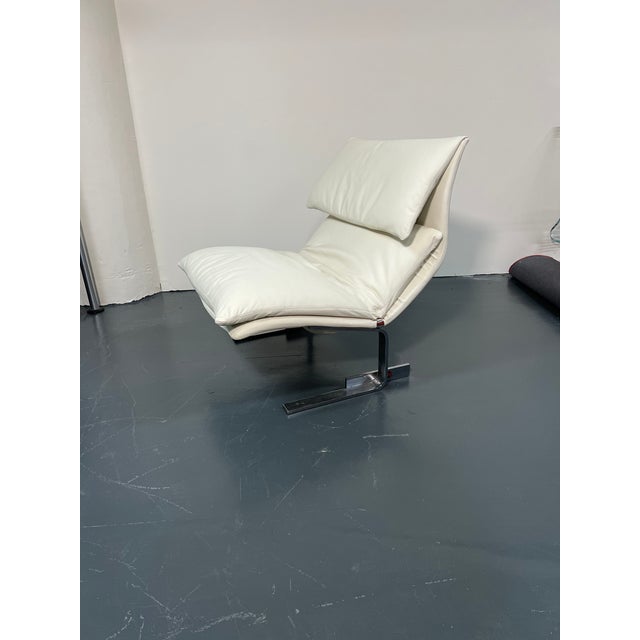 1970s Leather Onda Wave Lounge Chair by Giovanni Offredi for Saporiti ...