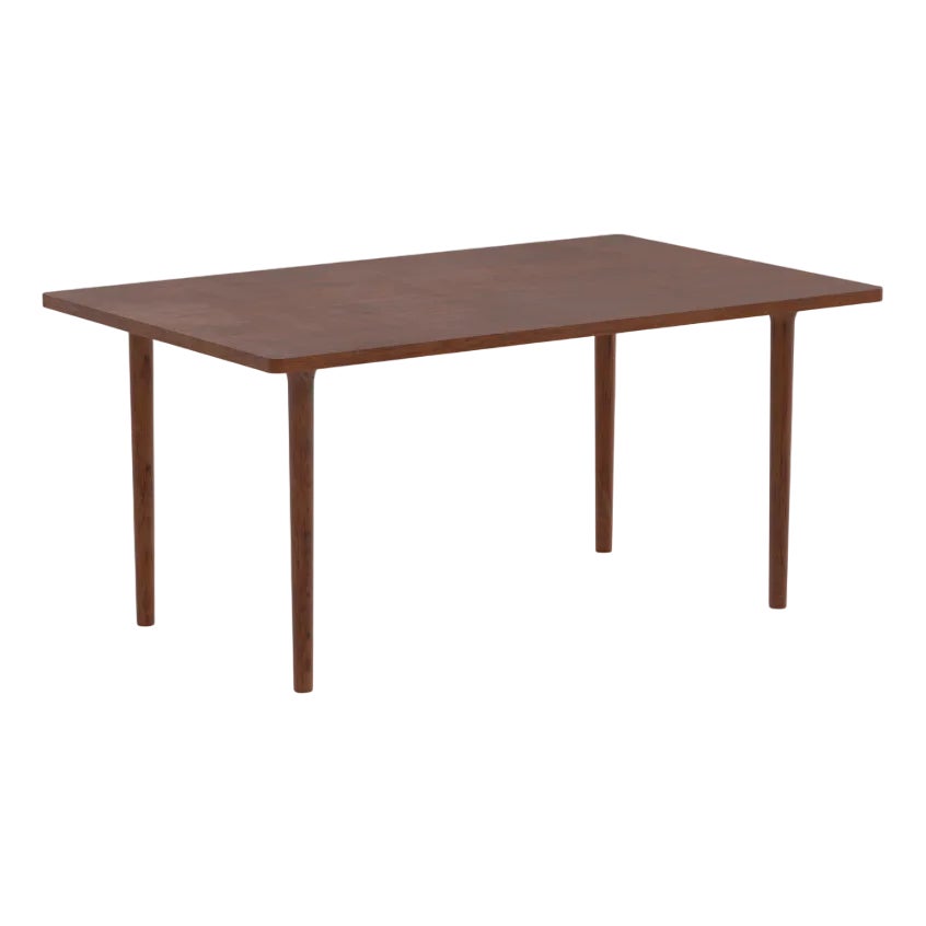 Minimalist Modern Cast Table in Walnut by Pedro Sotomayor | Chairish