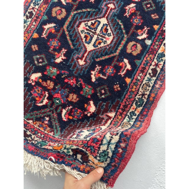 1950s Vintage Navy Tribal Rug| 2 x 3 | Chairish