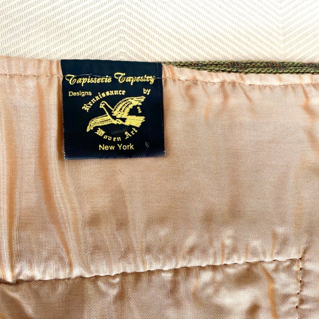 Vintage Renaissance Woven Art Floral Tapestry Table Runner | Chairish