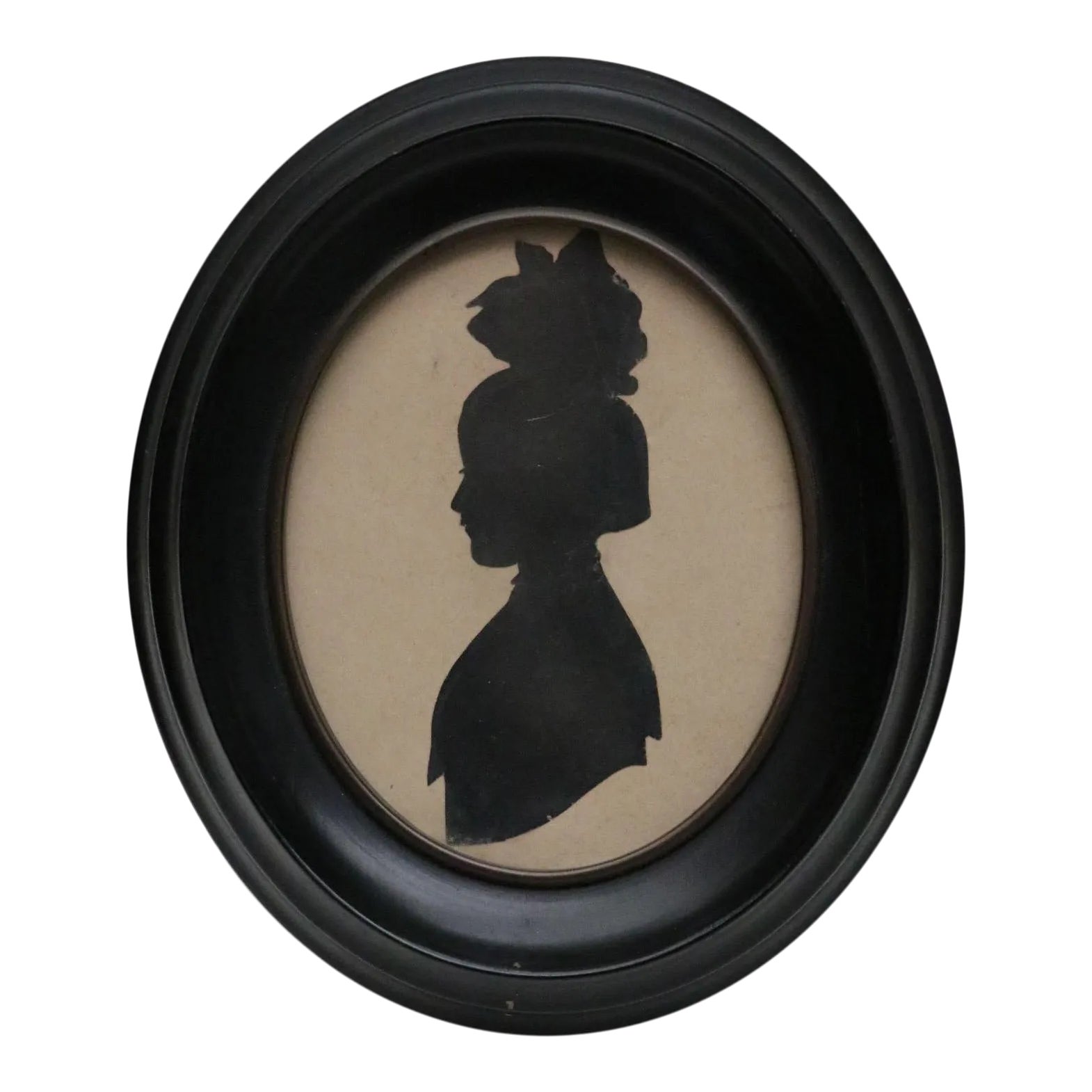 Cut Out Female Portrait, Framed | Chairish