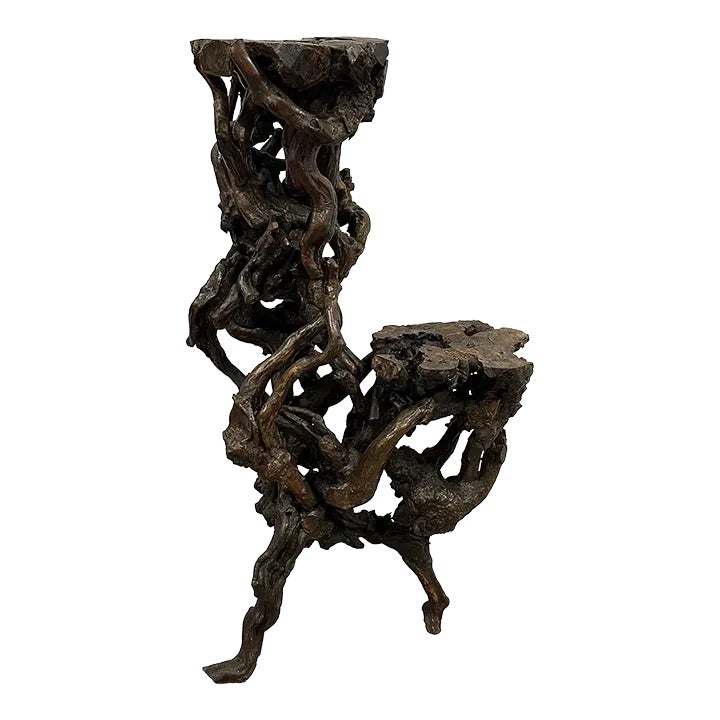 Mid-20th Century Chinese Natural Organic Tree Roots Plant Stand ...