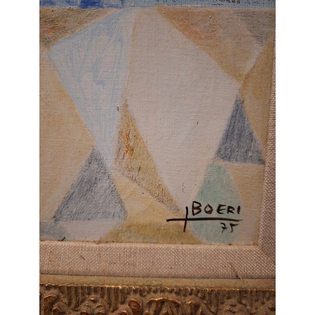 1970s Jacques Boeri French Expressionism "Jardin Imaginaire " Collage ...