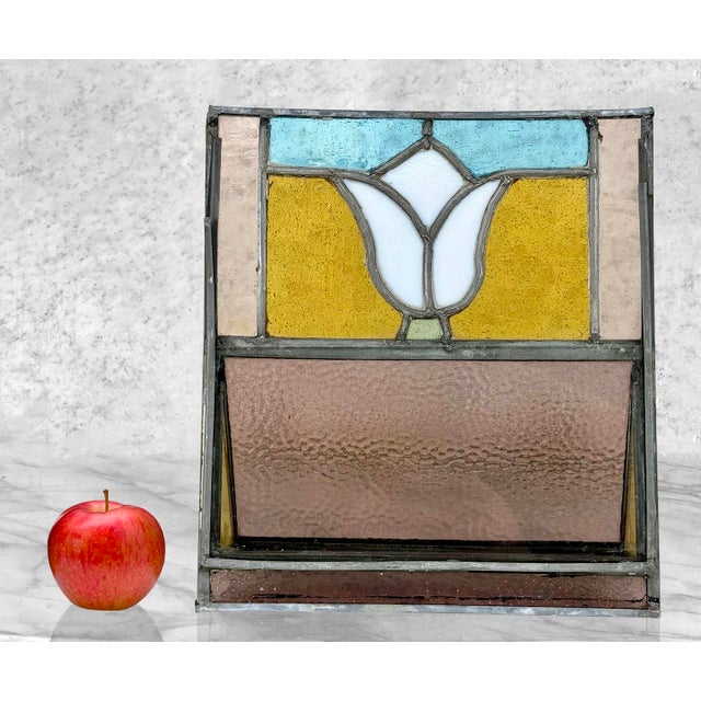 Antique Traditional Farmhouse Stained Glass Slide Opening Window ...