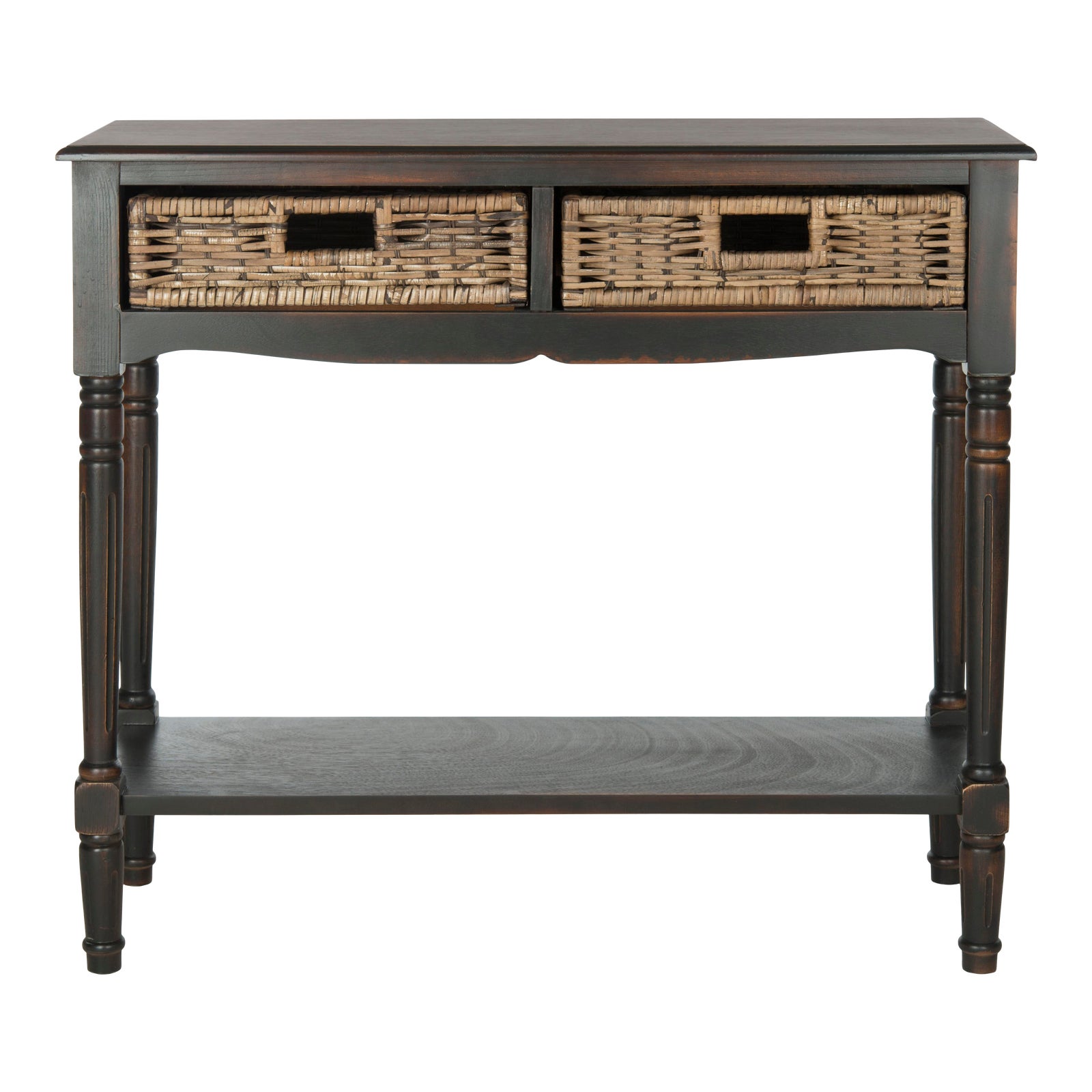 2 Drawer Console in Brown | Chairish
