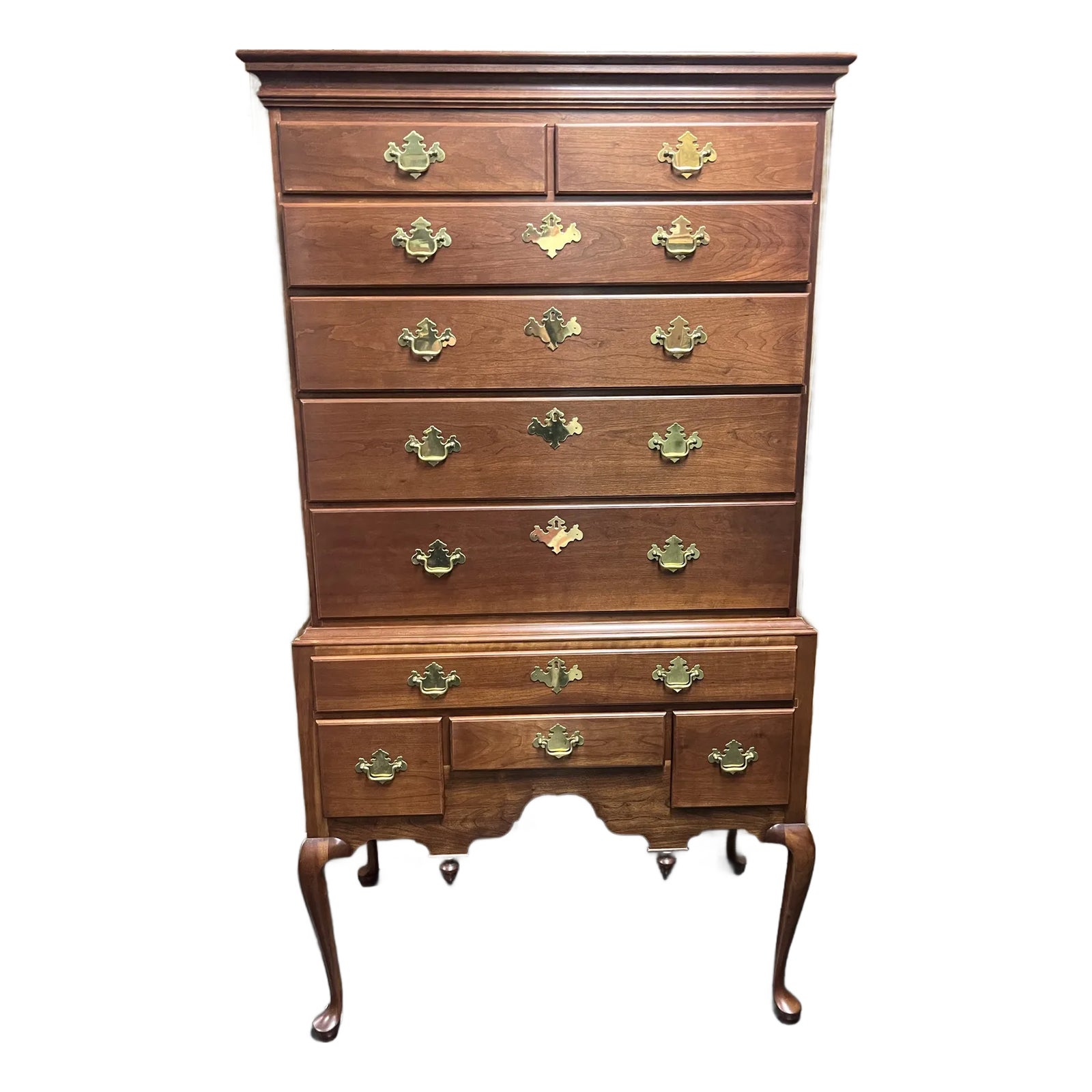 1980s The Bartley Collection English Chippendale Highboy | Chairish