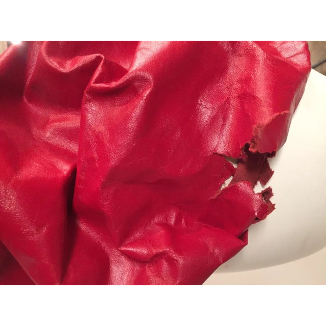 Bill Cunningham William J. Red Leather Turban Style Hat | Chairish