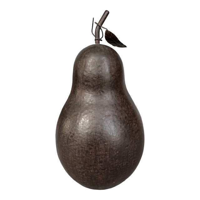 Cast Metal Pear Fruit Door Stop | Chairish