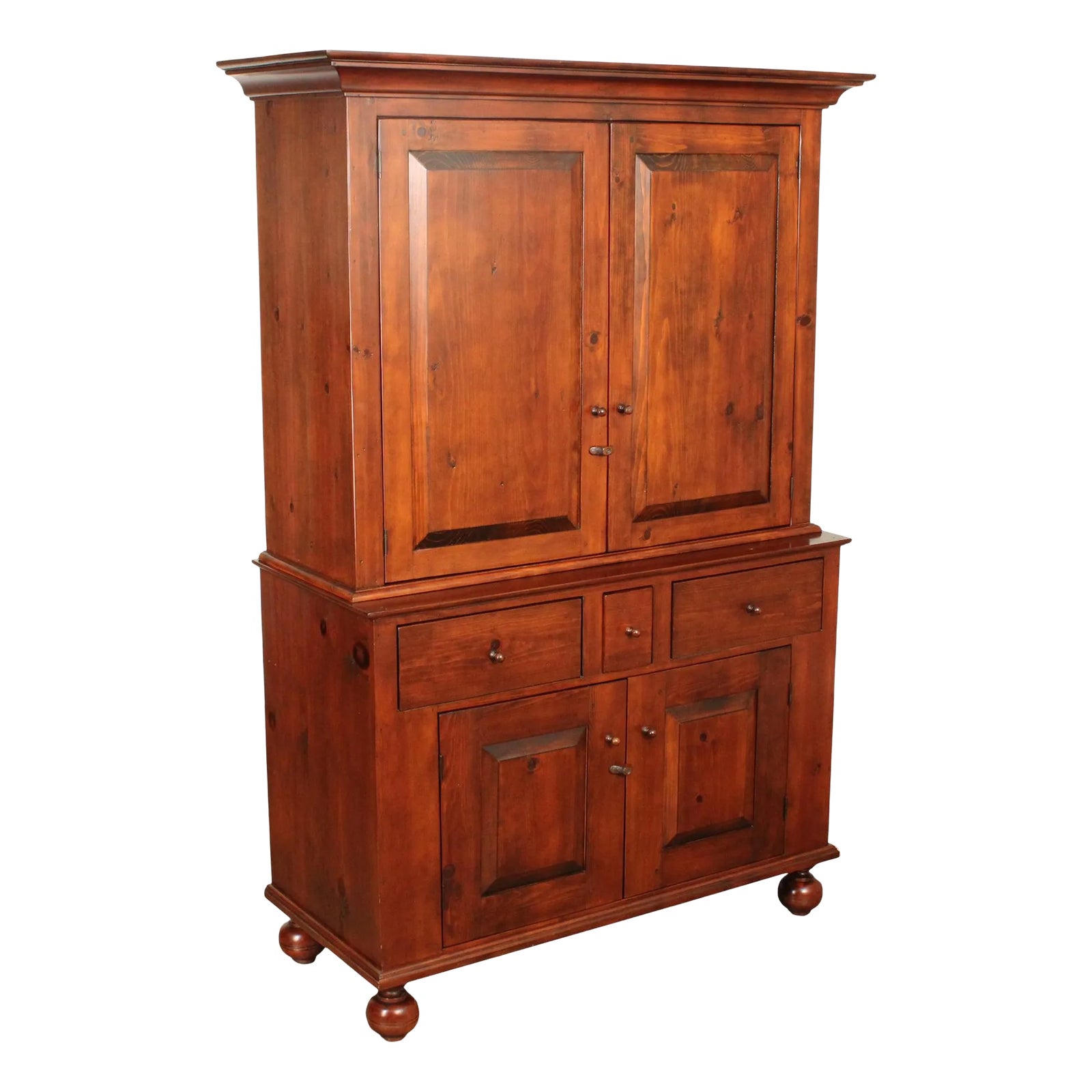 Stephen Von Hohen Pine Media Armoire | Chairish