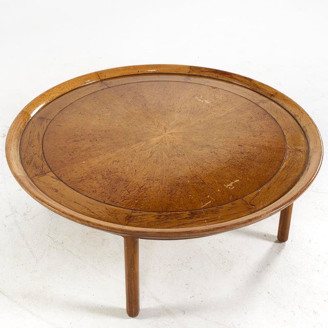 Tomlinson Sophisticate Mid Century Walnut and Burlwood 40 Inch Round ...