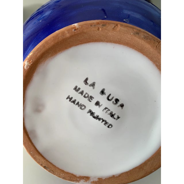 Mid 20th Century La Musa Italian Hand Painted Vase | Chairish