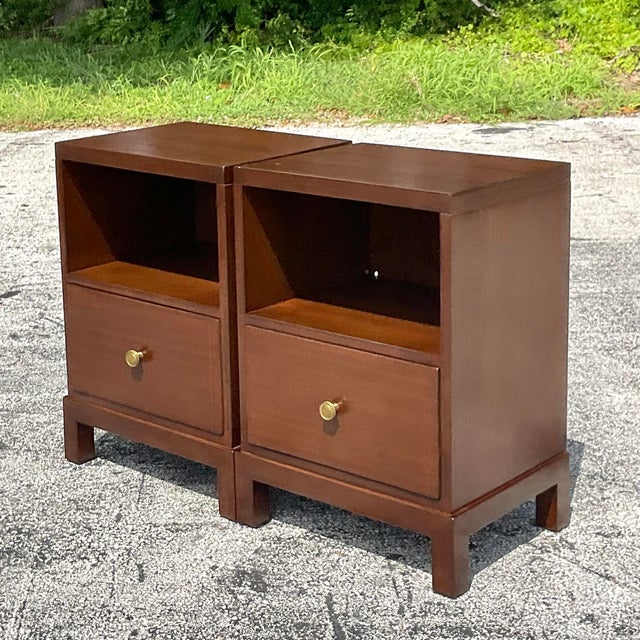 Mid 20th Century Vintage John Widdicomb Nightstands - a Pair | Chairish