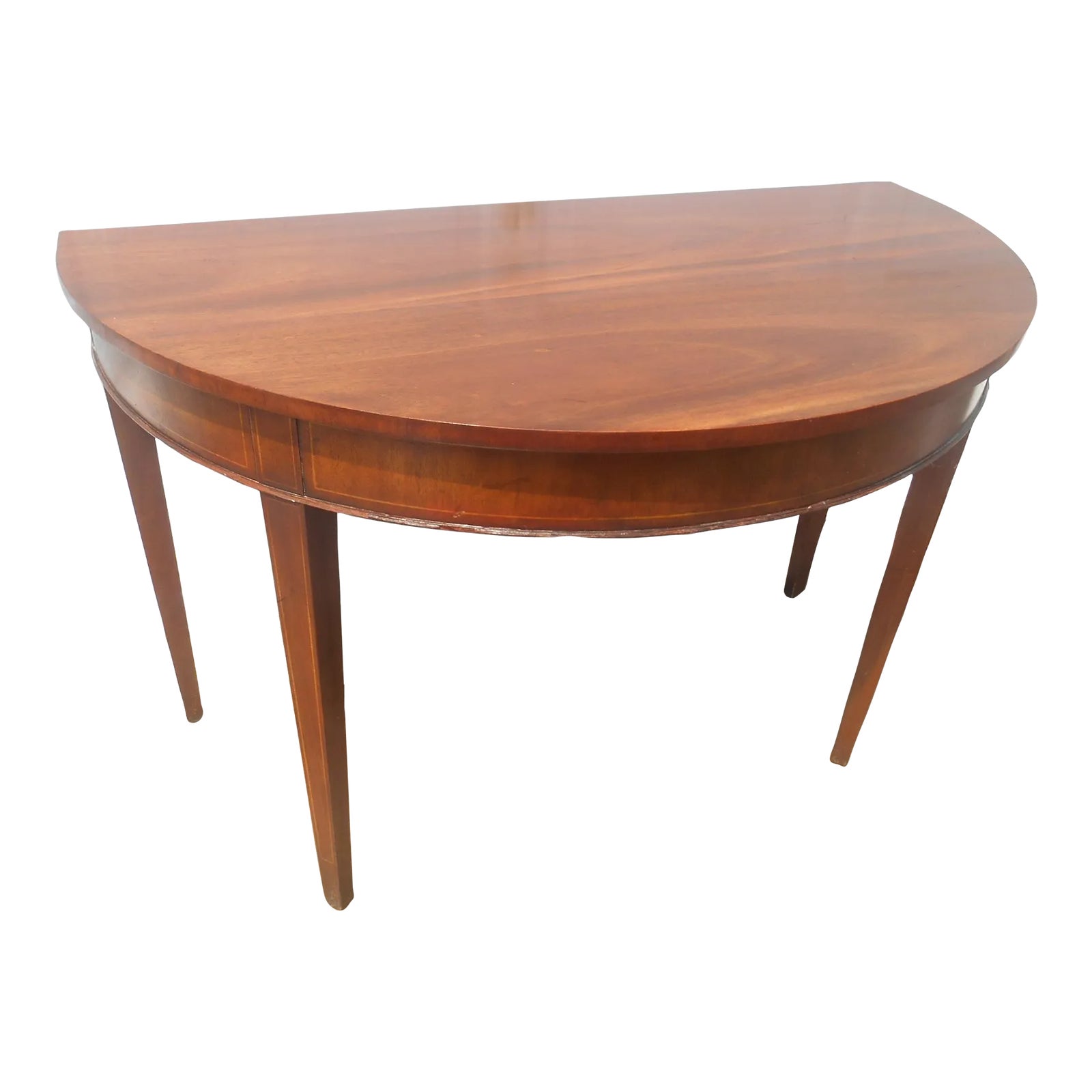 Vintage Baker Furniture Demi-Lune Console / Foyer Table | Chairish