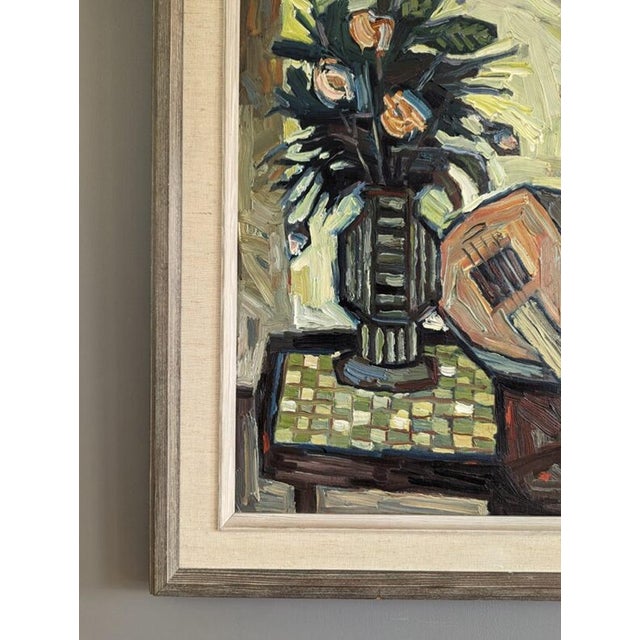 1959 Mid-Century Modern "Still Life With Lute" Swedish Vintage Still ...