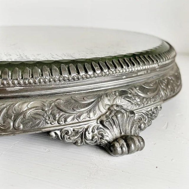 Antique Victorian Footed Mirrored Plateau | Chairish