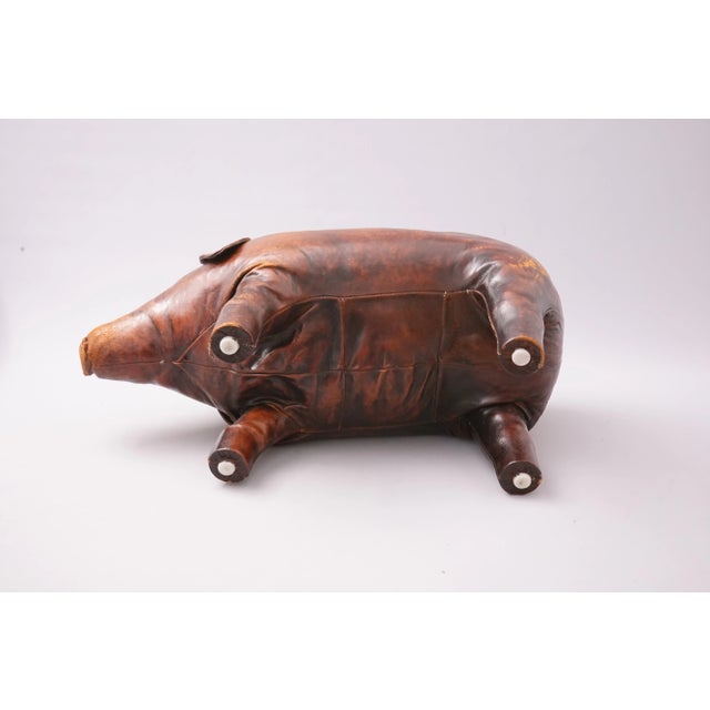 Vintage Leather Pig Stool by Valenti, 1970s | Chairish