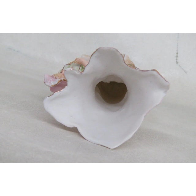 Porcelain Boy and Flower Figurine Vase | Chairish