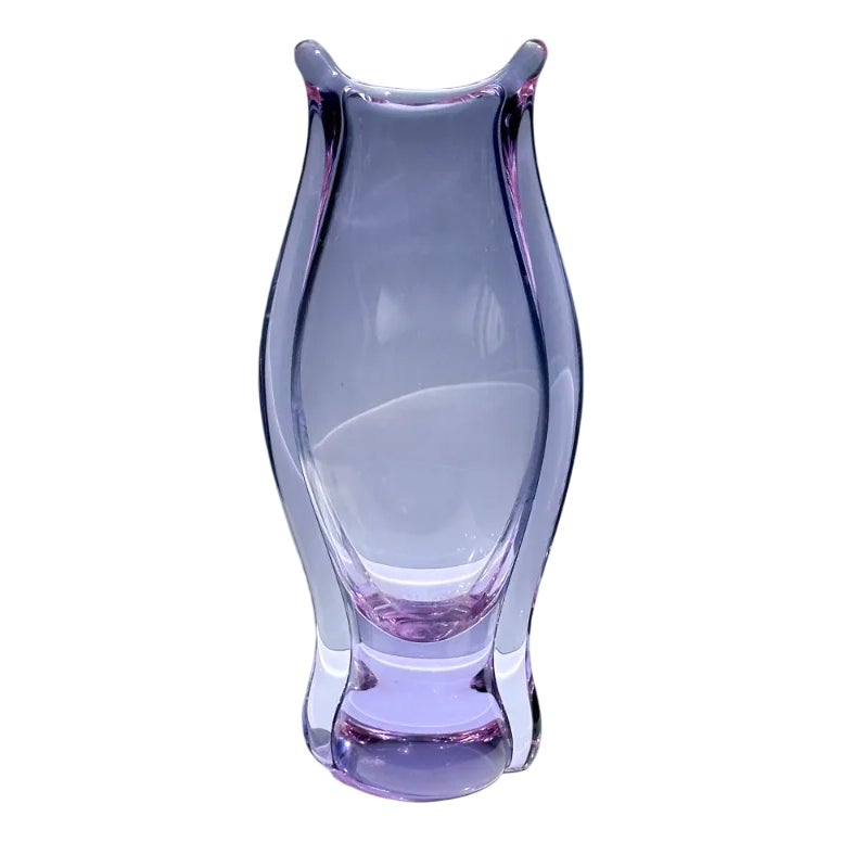Bohemian Alexandrite Glass Vase by Miroslav Klinger, 1960s | Chairish