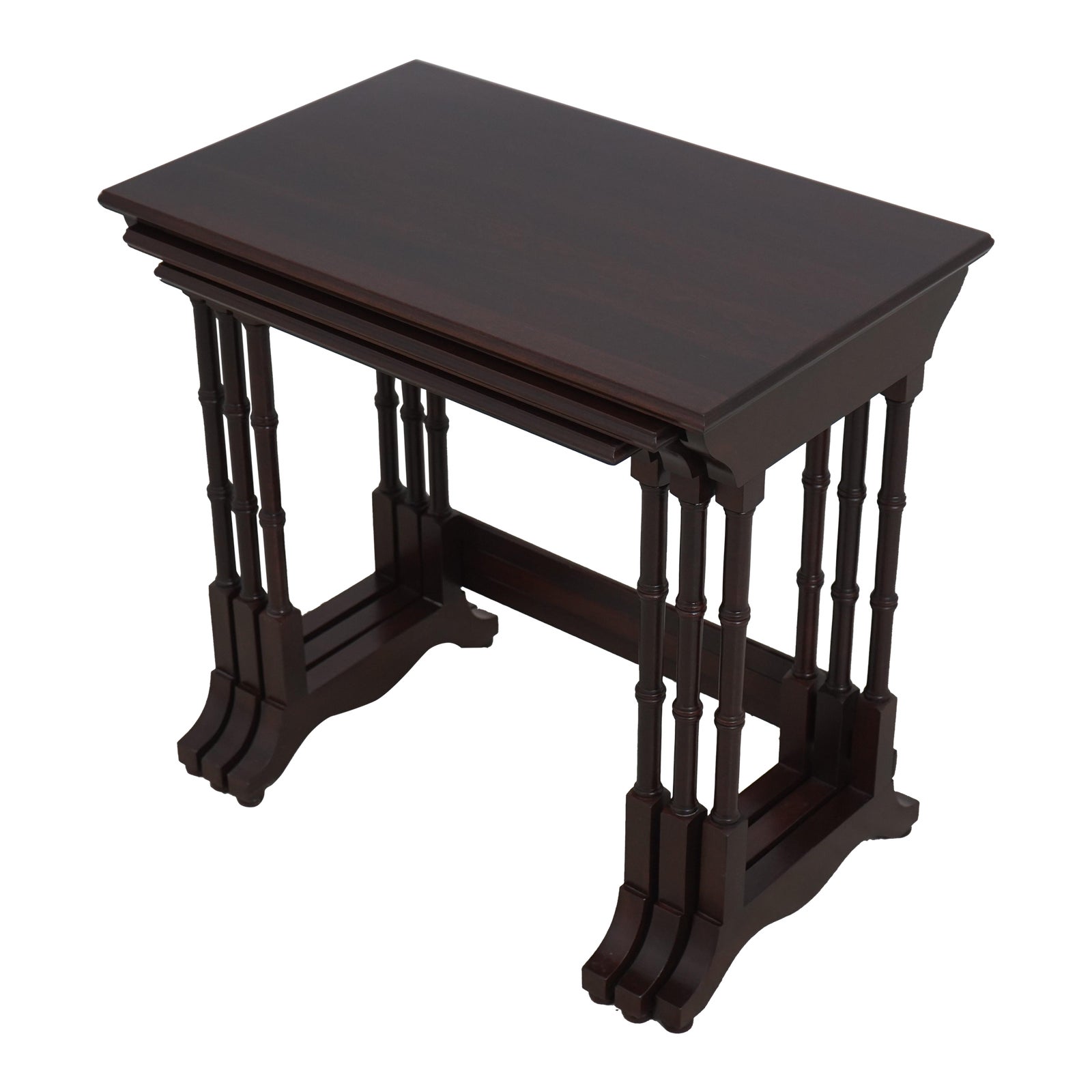 Ethan Allen Georgian Court Cherry Nesting Stack Tables | Chairish