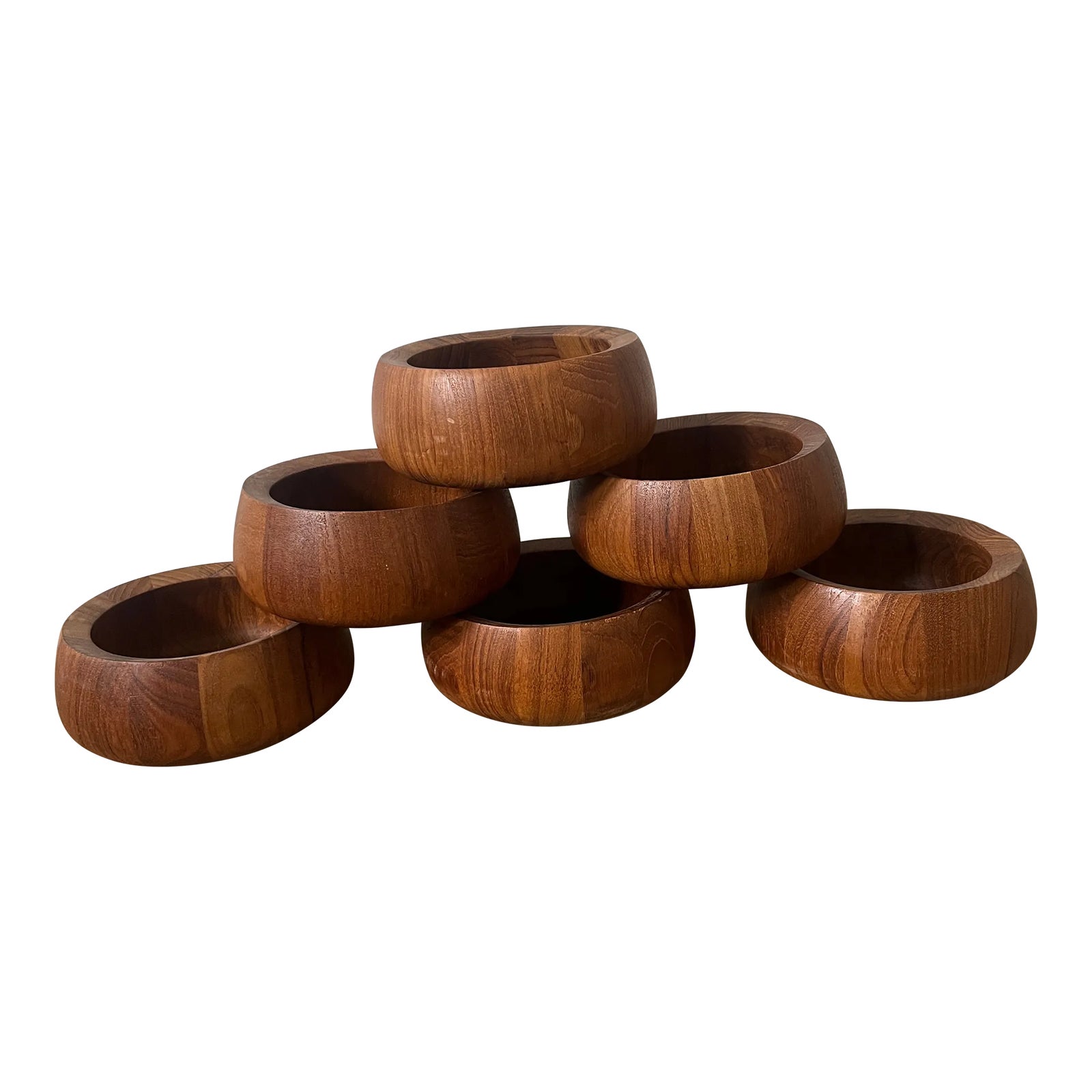 Vintage Dansk Staved Teak Serving Bowls by Jens Quistgaard Jhq Thailand ...