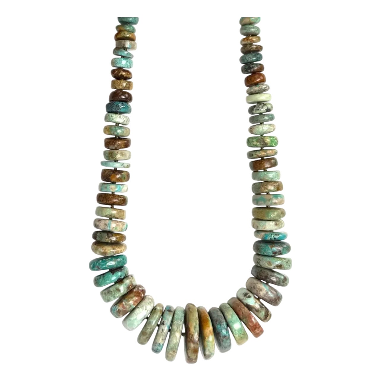 Jumbo Turquoise Disc Necklace | Chairish