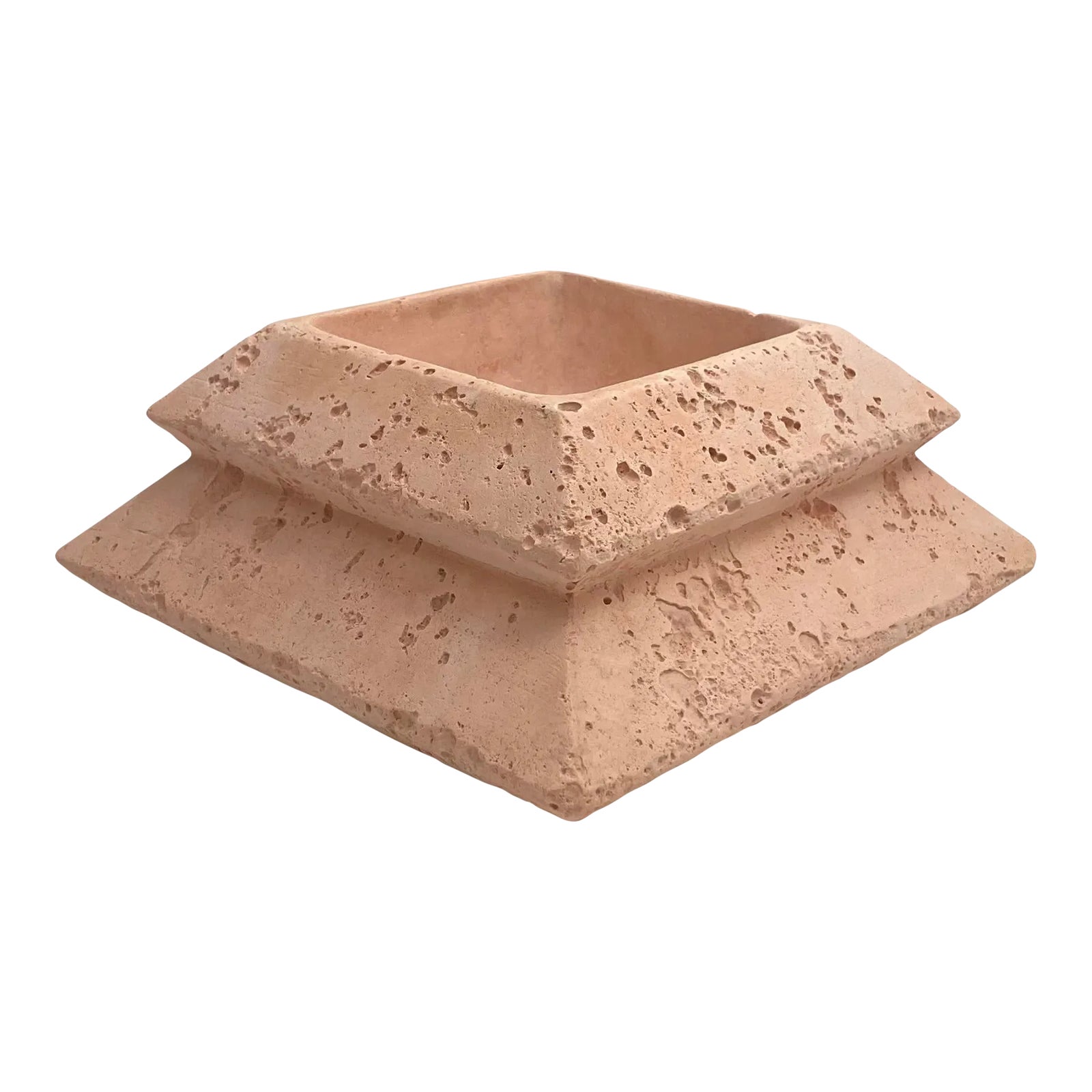 1985 Jaru Stone Ceramic Stepped Catchall | Chairish