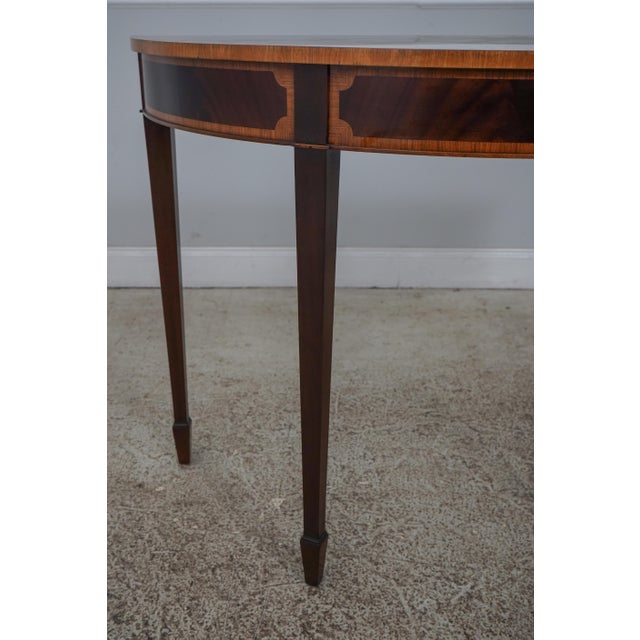 English Federal Style Inlaid Mahogany Console Hall Table | Chairish