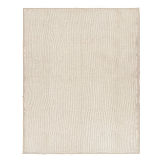 Oversized Rug & Kilim’s Modern Textural Rug in Cream White With Ribbed ...