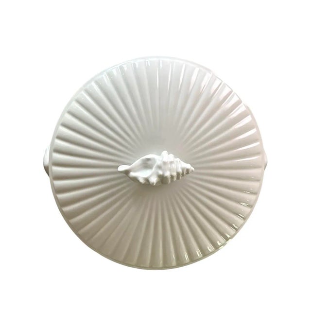 Vintage White Porcelain Conch & Clam Shell / Clamshell Nautical ...