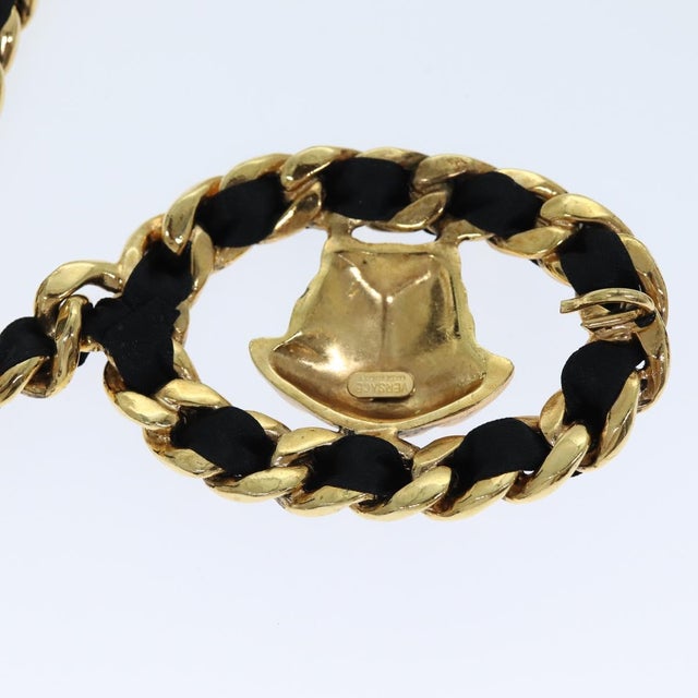 Gianni Versace Chain Belt Metal 35"" Gold Auth Am6254 | Chairish
