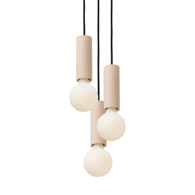 Ila Trio Lamp in Peach by Plato Design | Chairish