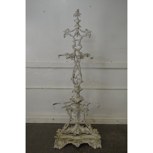 Antique 19th Century Victorian Cast Iron Hall Stand | Chairish